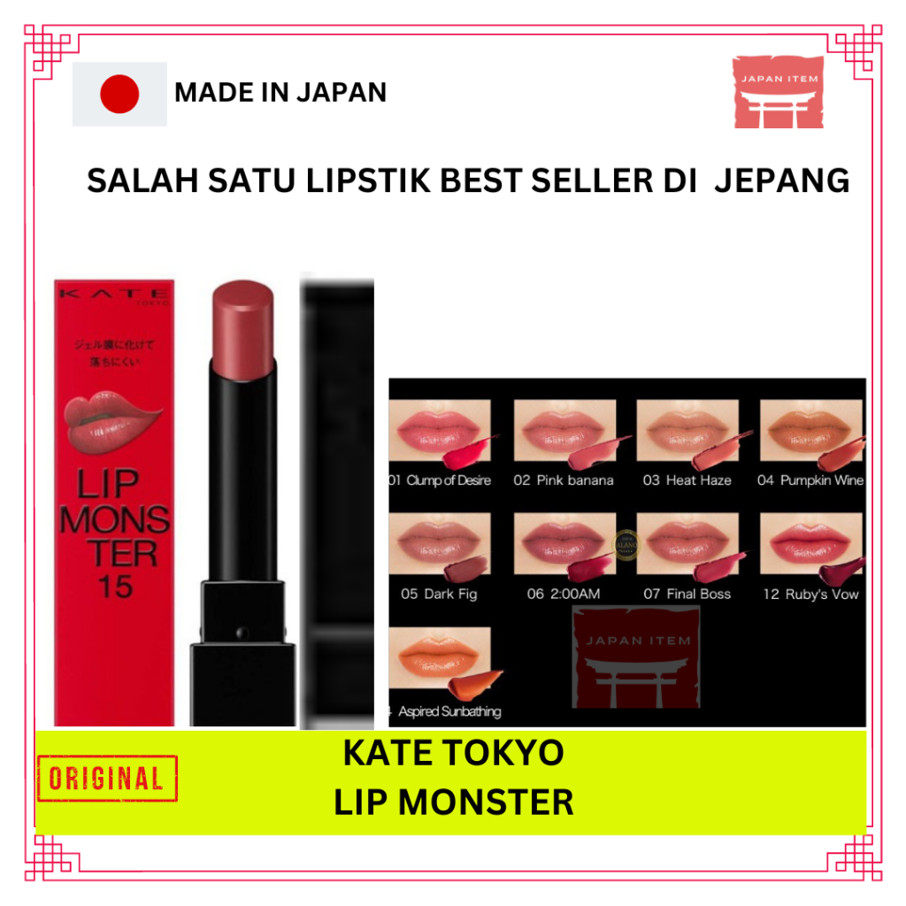 Jual Kate tokyo lip monster lipstick original Japan | Shopee Indonesia