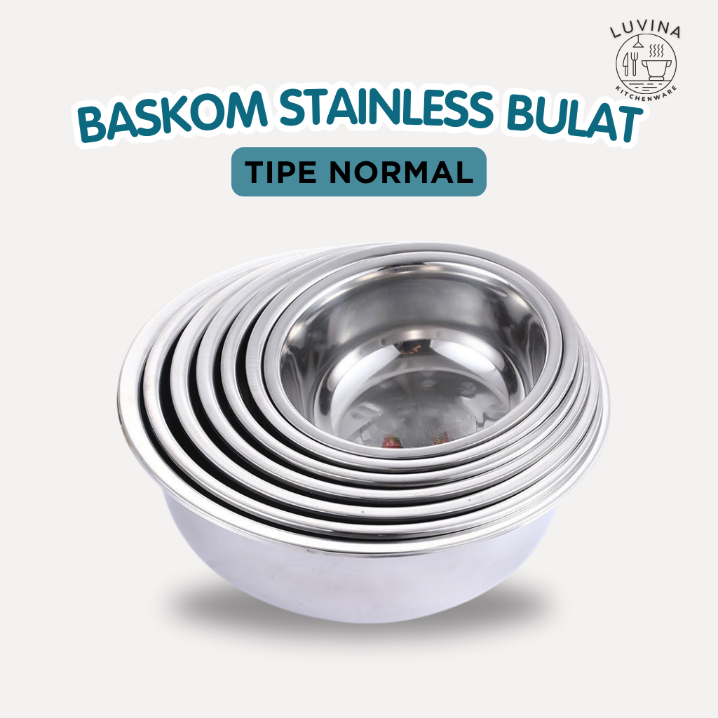 Jual Baskom - Baskom Stainless Steel Bulat Steel Tebal Mangkuk ...