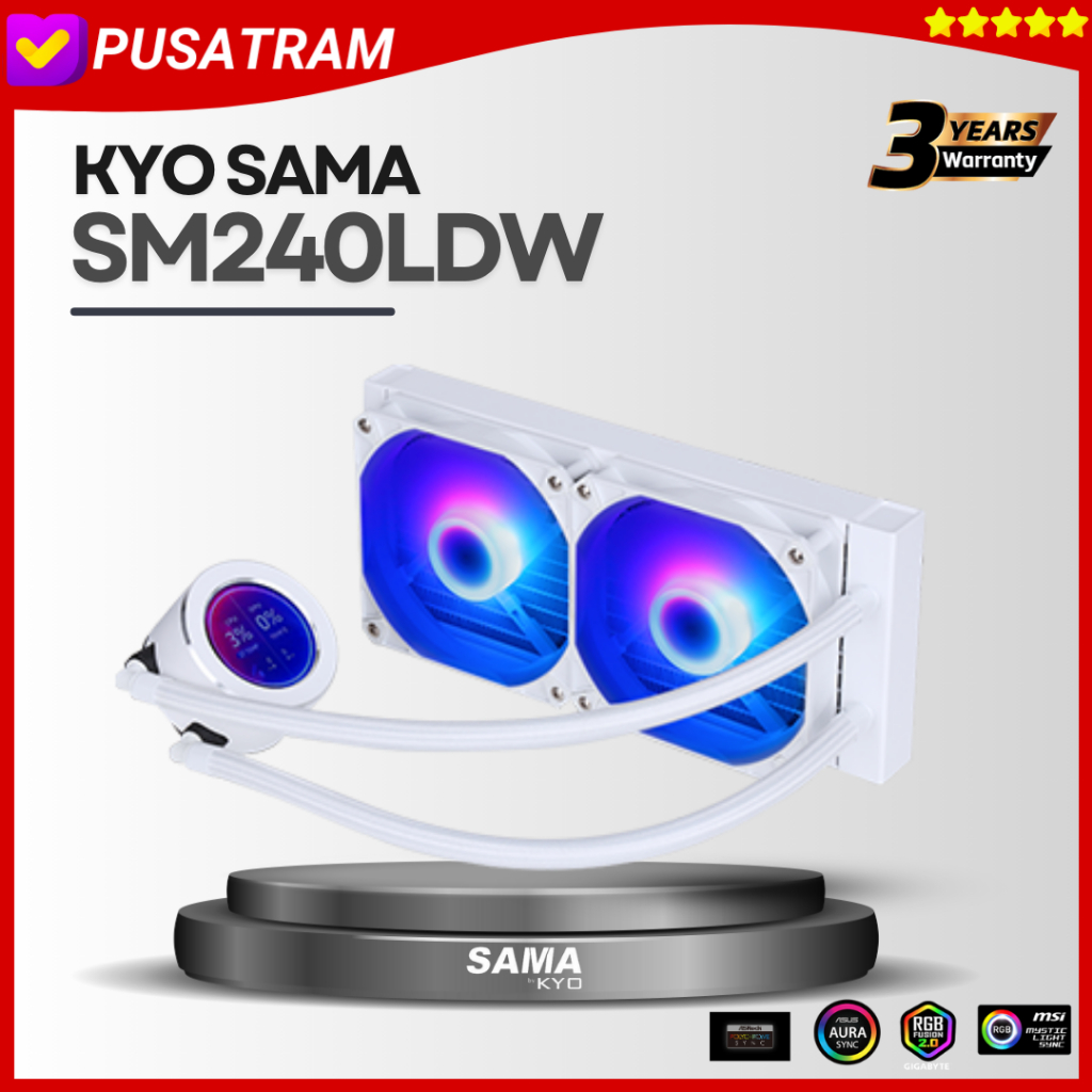 Jual KYO SAMA SM240LDW ARGB AIO Liquid Cooling LCD DISPLAY GARANSI ...