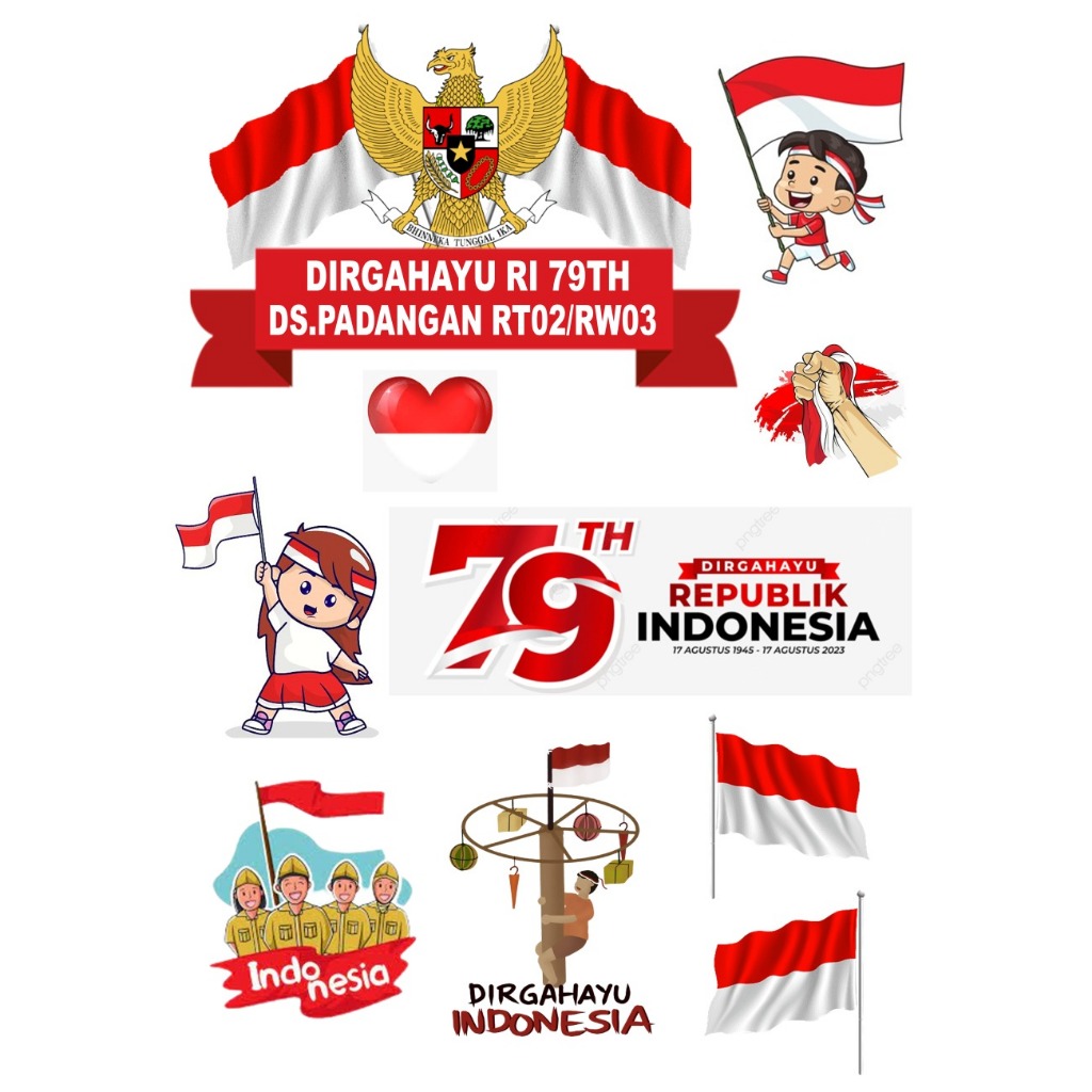 Jual Topper DIRGAHAYU KEMERDEKAAN RI Custom / Hiasan TUMPENG Tema 17 ...