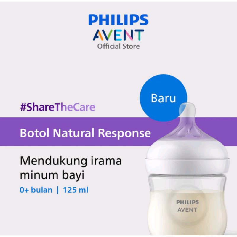 Jual Philips Avent Natural Response Feeding Bottle Susu 125ml Eceran ...