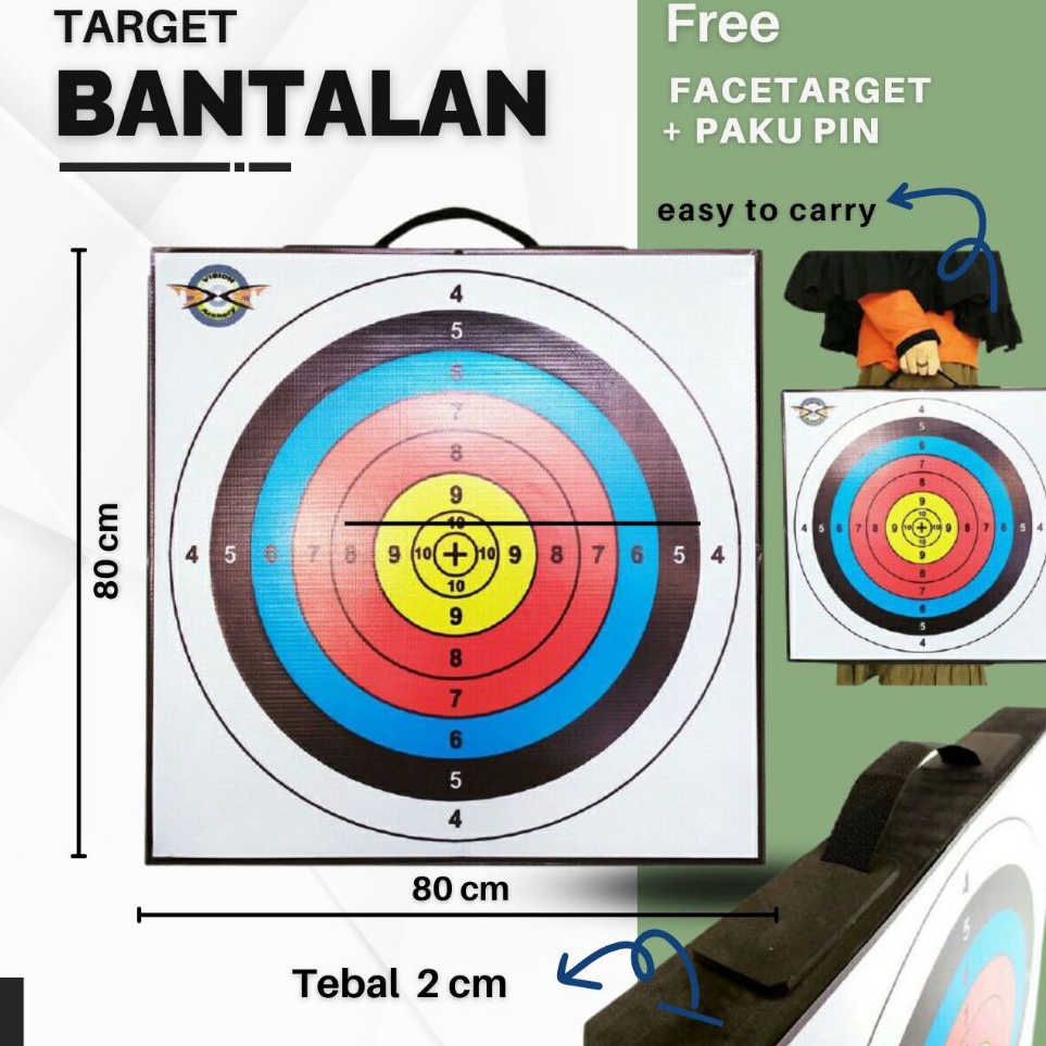 Jual KODE I99T Target Panahan 8x8x2cm Sasaran Panah Bahan Busa Eva Foam ...