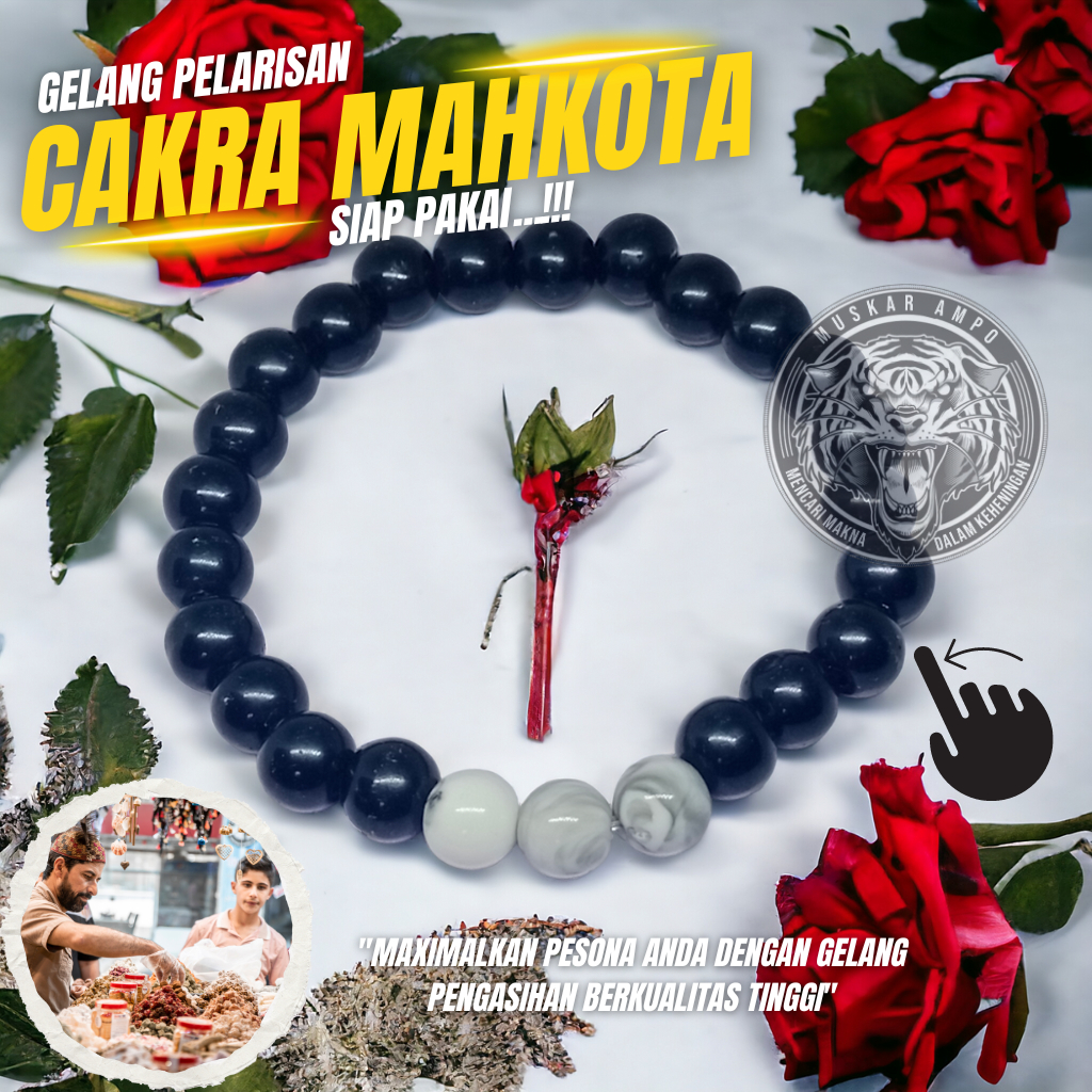 Jual Gelang Hitam Black Onyx Natural Elegan Batu Asli | Gelang Cakra ...