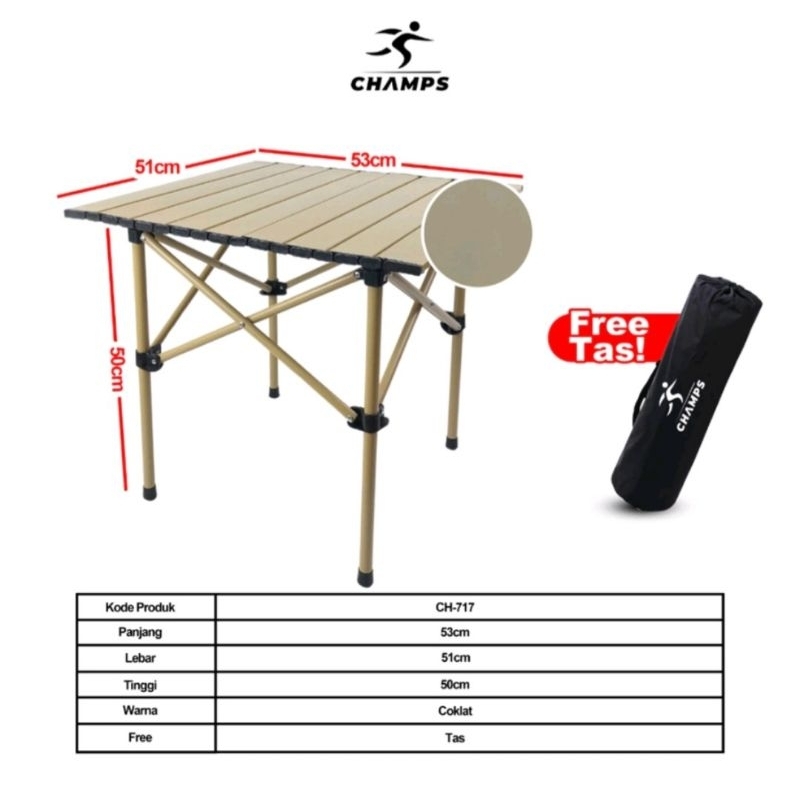 Jual Meja Lipat Serbaguna Portable champs | Shopee Indonesia