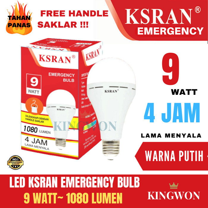 Jual LAMPU EMERGENCY LED BOHLAM EMERGENCY LAMPU LED EMERGENCY BULB 9W ...
