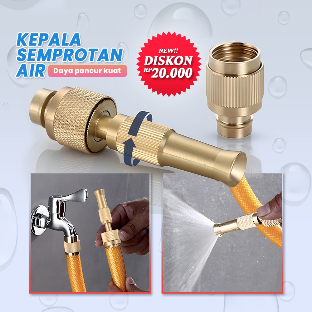 Jual [LONG MEN] Kepala Semprotan Selang Kran Air Selang Spray Shower ...