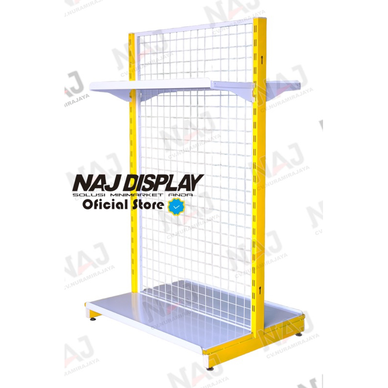 Jual RAK MINIMARKET DOBLE STAR 2 SUSUN WARNA TIANG KUNING READY STOK ...