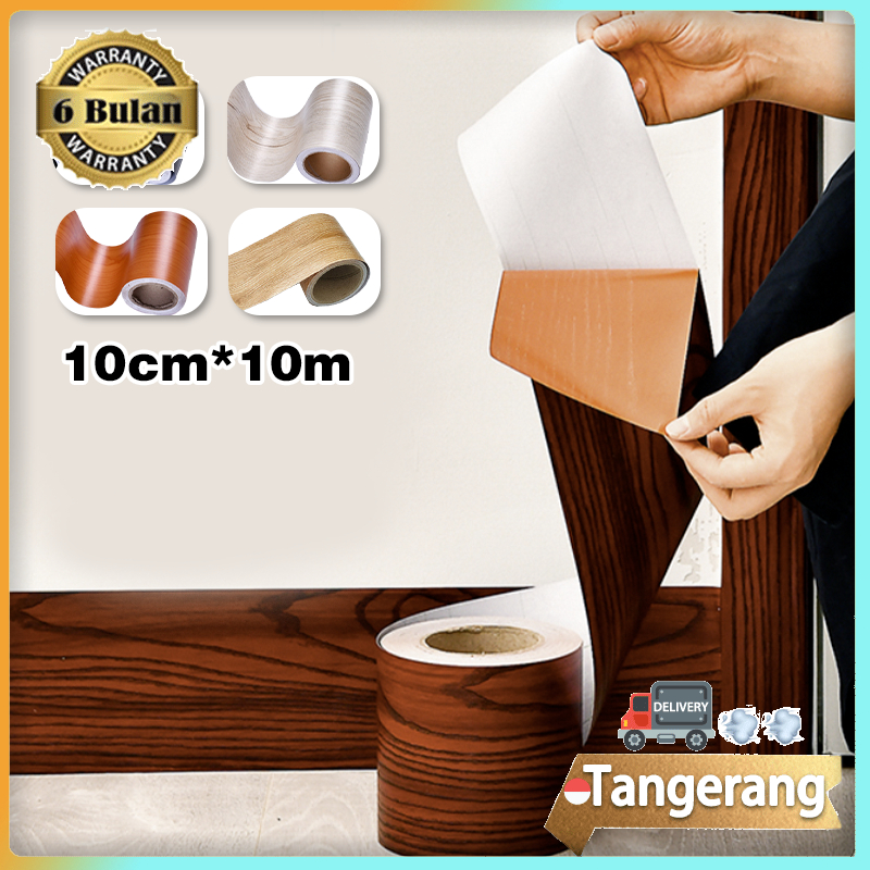Jual Wall Border List Kayu 10cm X 10m Wallpaper Sticker Border List ...
