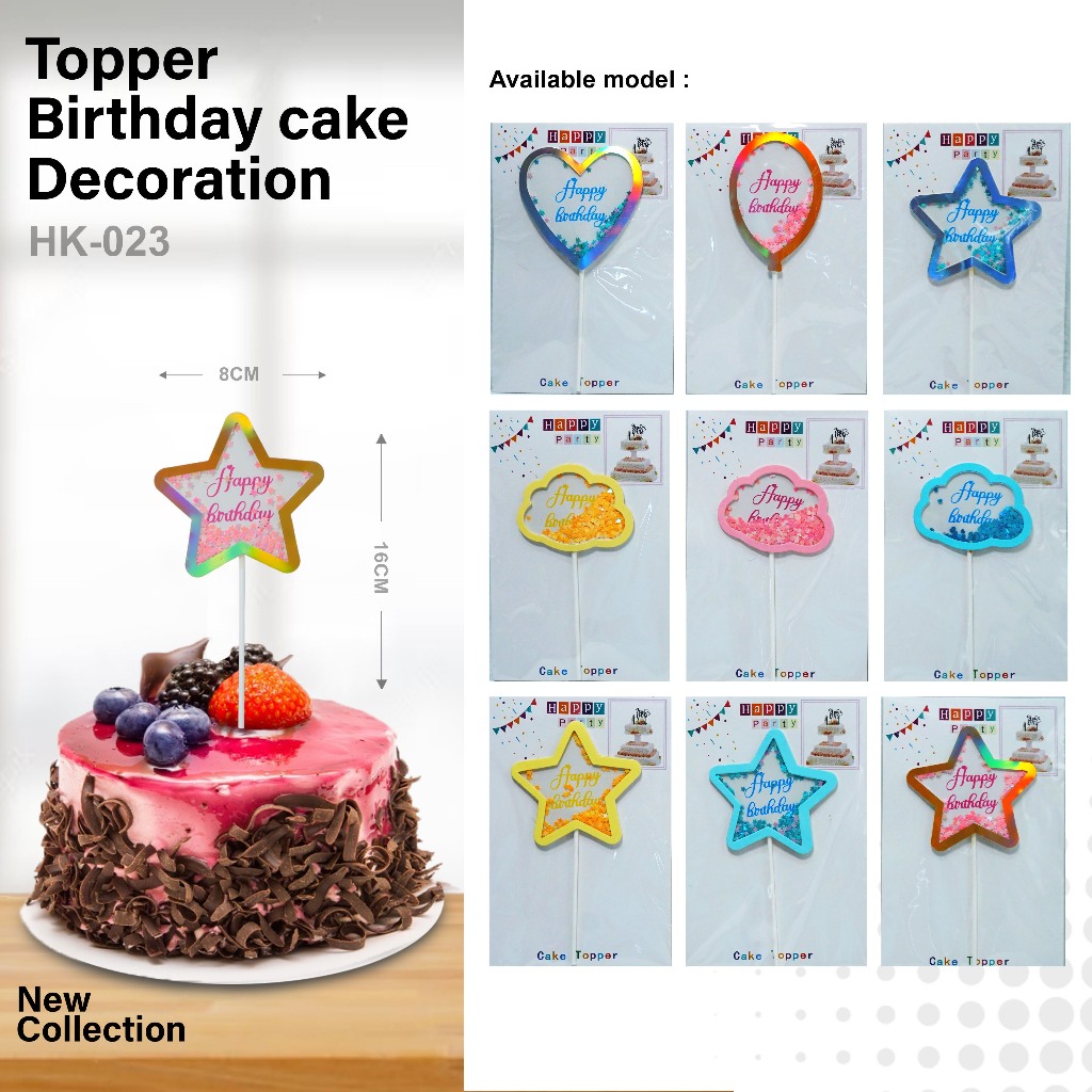 Jual Cake Topper Dekorasi Hiasan Kue Ulang Tahun Happy Birthday Glitter Model Aesthetic | Shopee ...