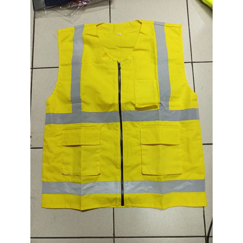 Jual Rompi Safety Bahan Drill warna kuning warna kuning | Shopee Indonesia