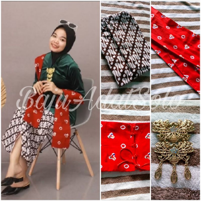 Jual KEBAYA+BAWAHAN+ANGKIN+SLENDANG+BROSS//KEBAYA BLUDRU POLOS KUTUBARU ...