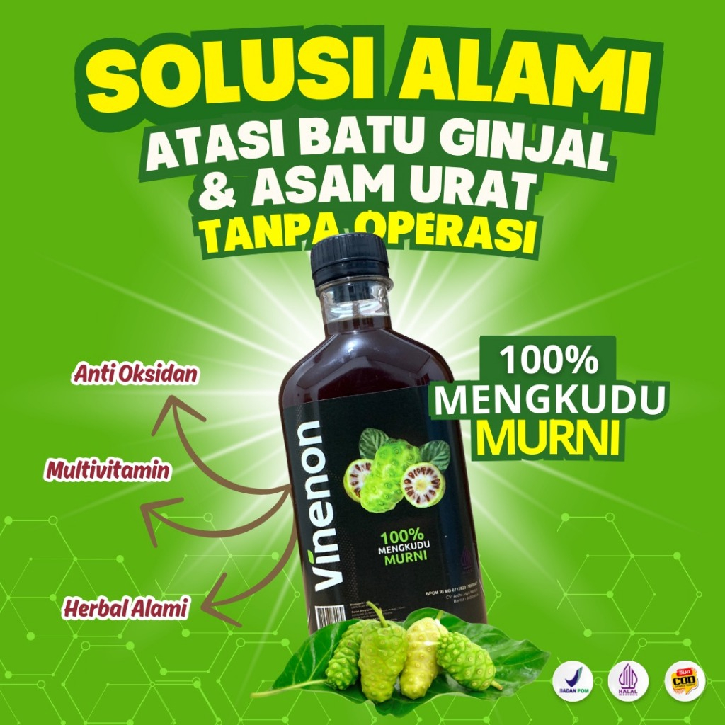 Jual VINENON - Cuka Mengkudu 100% Murni - Atasi Batu Ginjal/Asam Urat ...