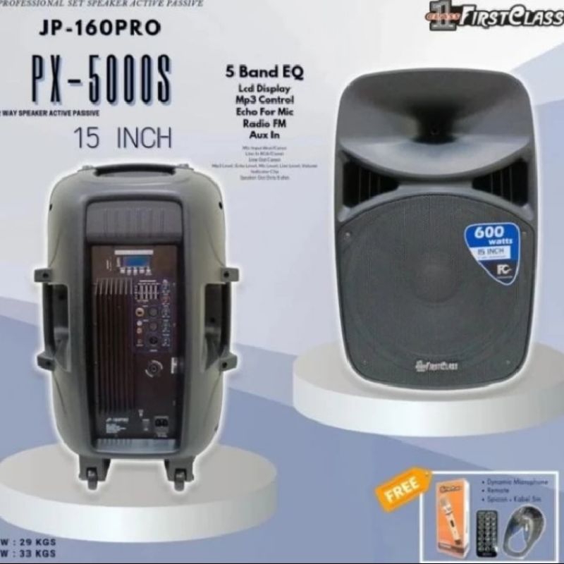 Jual Speaker aktif pasif 15inch Firstclass PX 5000S/set speaker aktif pasif firstclass | Shopee ...