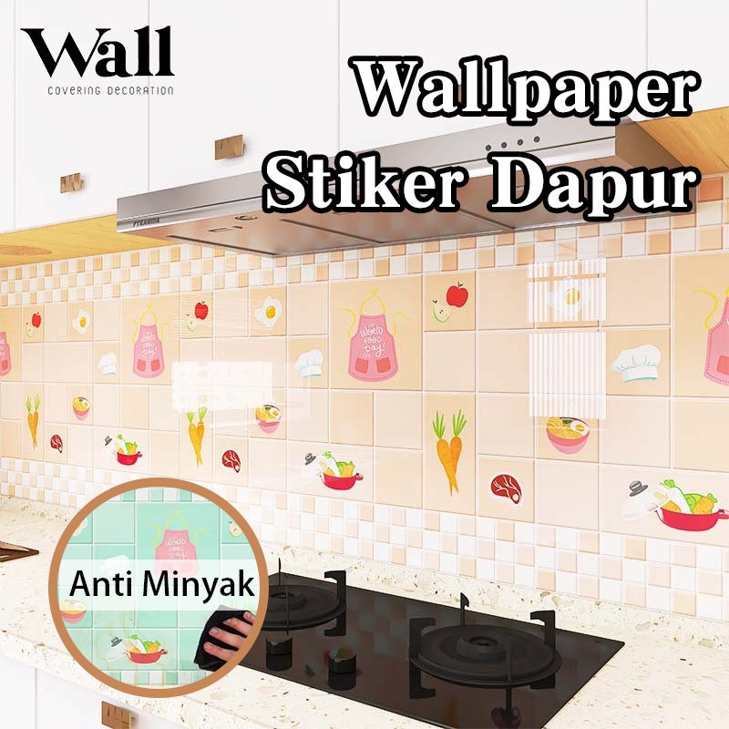 Jual Wallpaper Sticker Dapur /Meja Dinding Lemari Anti Minyak Air Dan ...