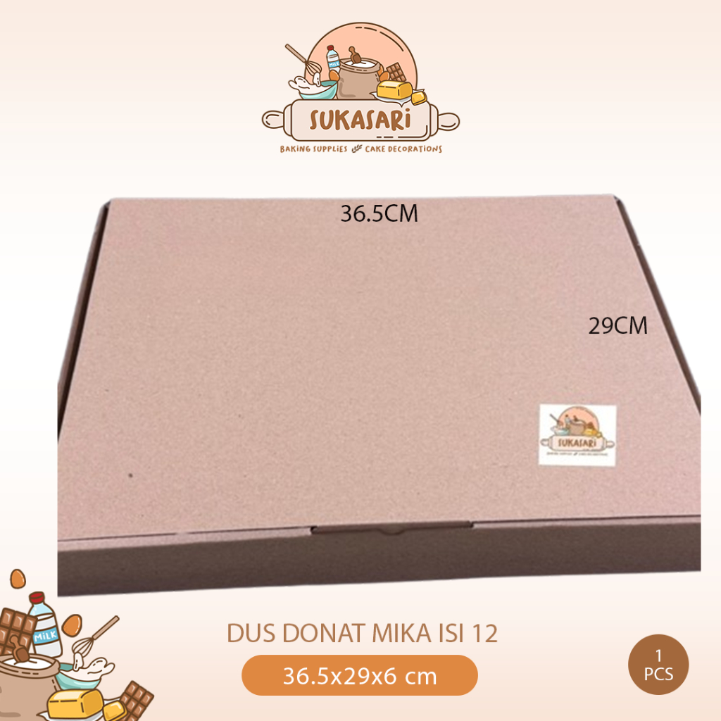 Jual Dus Donat Mika isi 12 include inner mika / donut Box cake box ...