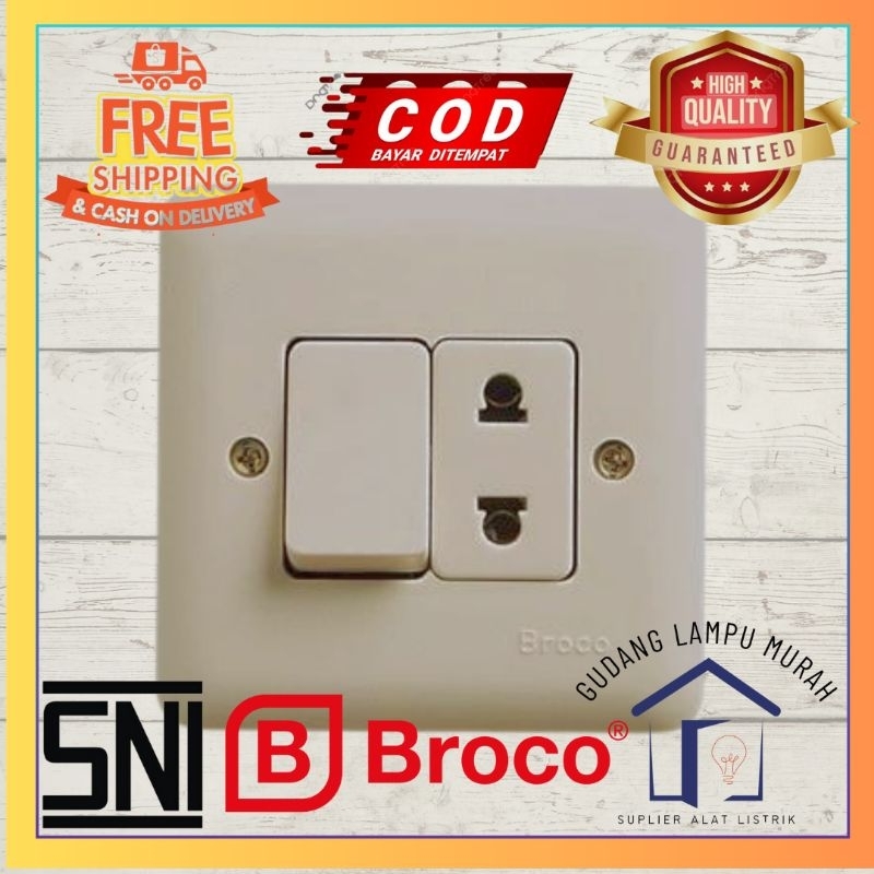 Jual Broco Universal Socket dan Saklar Engkel IB art. 525361 Universal Socket Outlen And Single ...