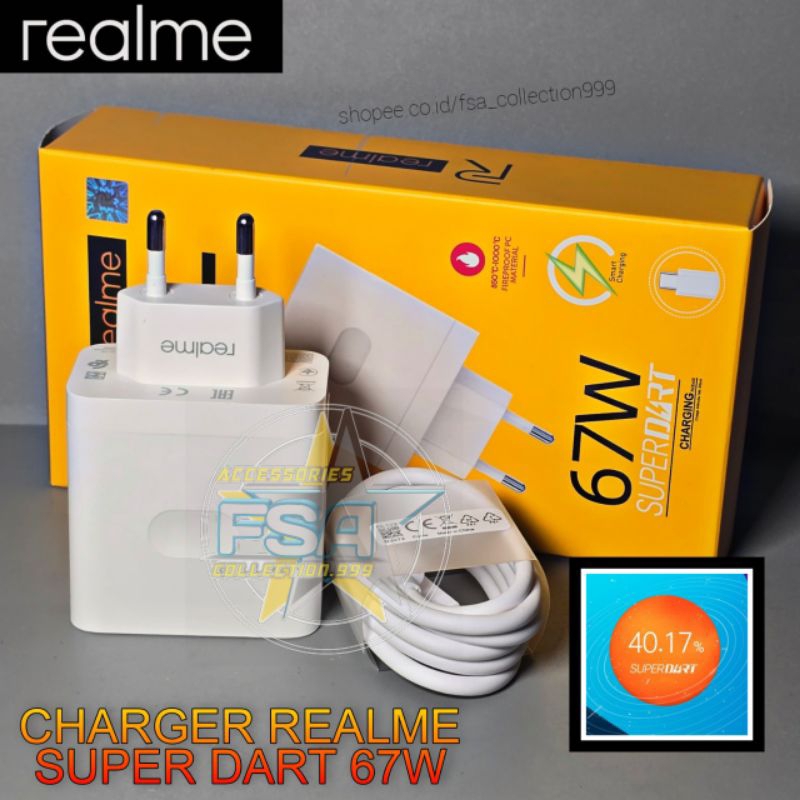 Jual Charger Realme 67W Original 100% Usb Type C SuperDart Realme 10 ...