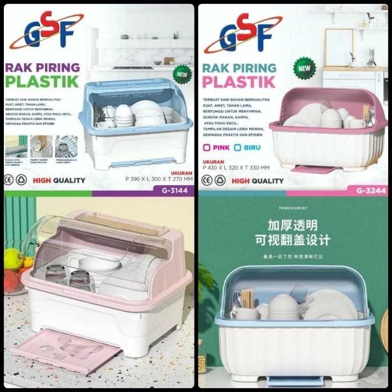 Jual rak piring plastik GSF - 3244 / rak pirik mangkok serbaguna / rak ...