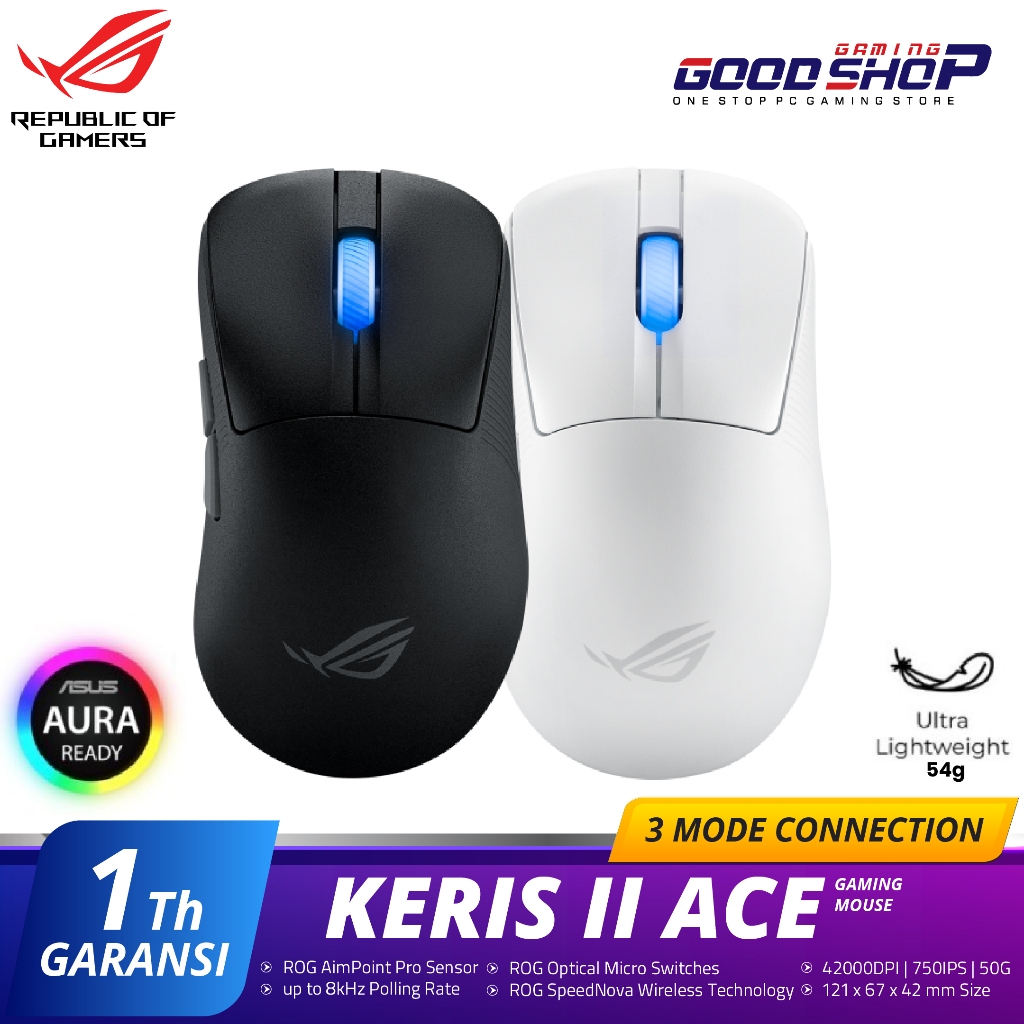 Jual ROG Keris II Ace | Keris 2 Ace Ultralight 54-gram Ergonomic Gaming Mouse | Shopee Indonesia
