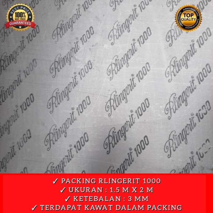 Jual Gasket Rlingerit 1000 3mm x 150cm x 200cm PACKING KLINGERIT 1000 3MM X 150CMX200CM PACKING ...
