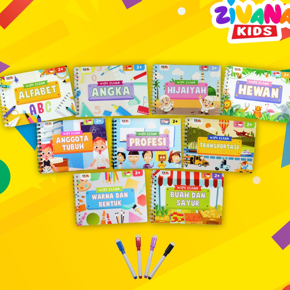 Jual ZIVANAKIDS WIPE CLEAN BOOK Tracing Activity Busy Book Buku Anak ...