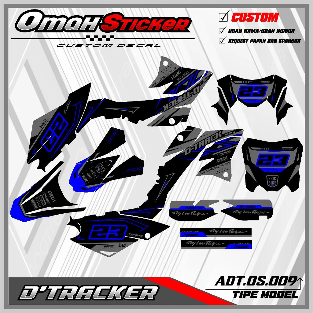 Jual Decal Kawasaki Dtracker Full Body, Stiker Dekal Dtracker Full Body ...