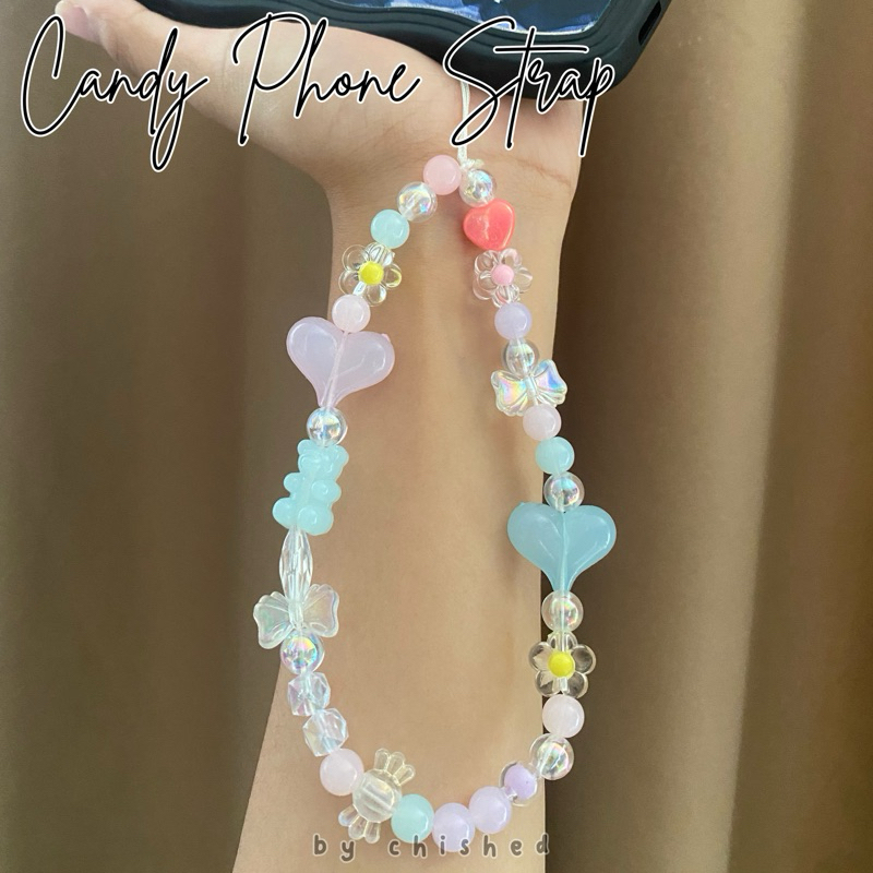 Jual Candy Phone Strap/ Strap HP Rainbow/ Tali Gantungan HP Bunga ...
