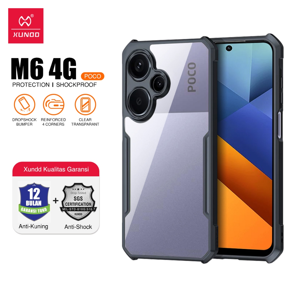 Jual XUNDD Case Untuk Xiaomi Poco M6 4G 6.79 inch Case Shockproof Slim ...