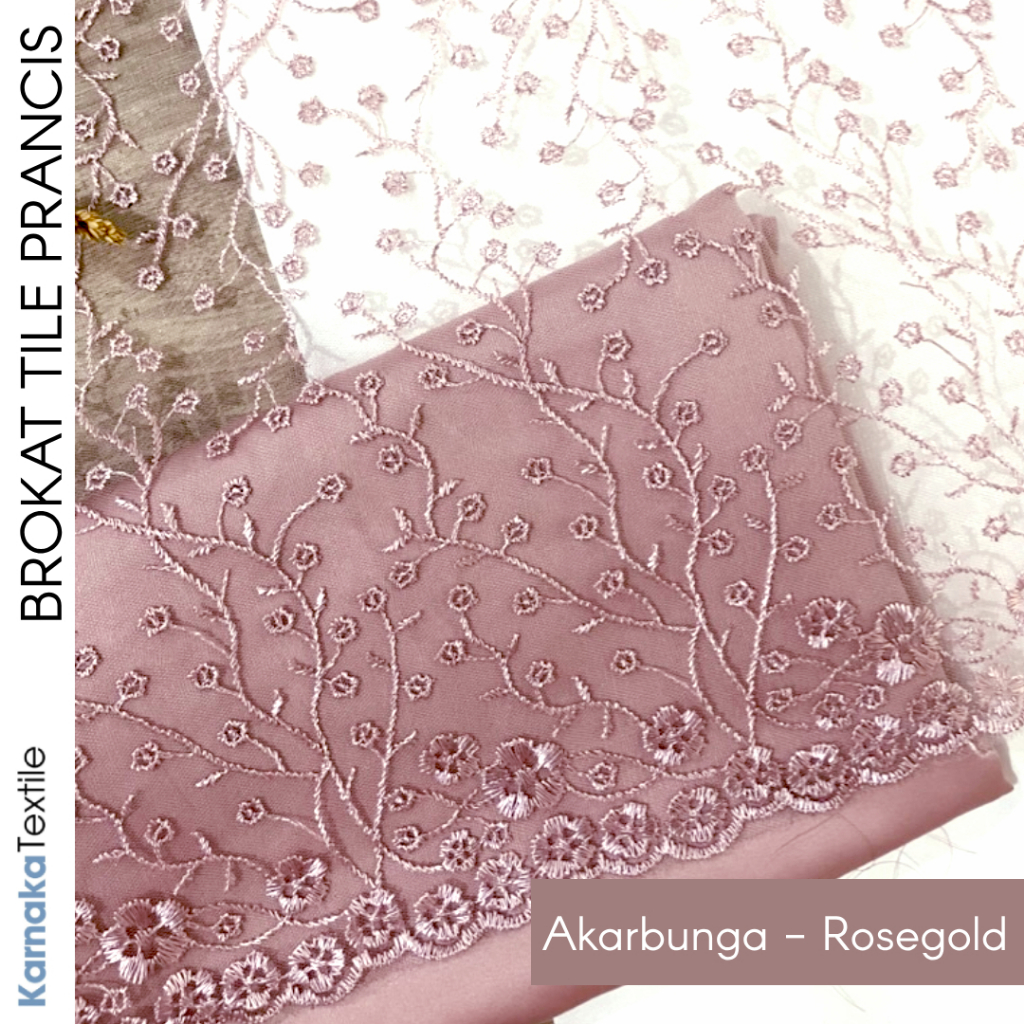 Jual ½ meter Kain Brokat Brukat Tile Prancis Bahan Kebaya Motif Akar ...