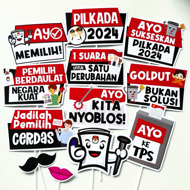 Jual TEMA PEMILU PILKADA 2024 PROPS PHOTOBOOTH | Shopee Indonesia