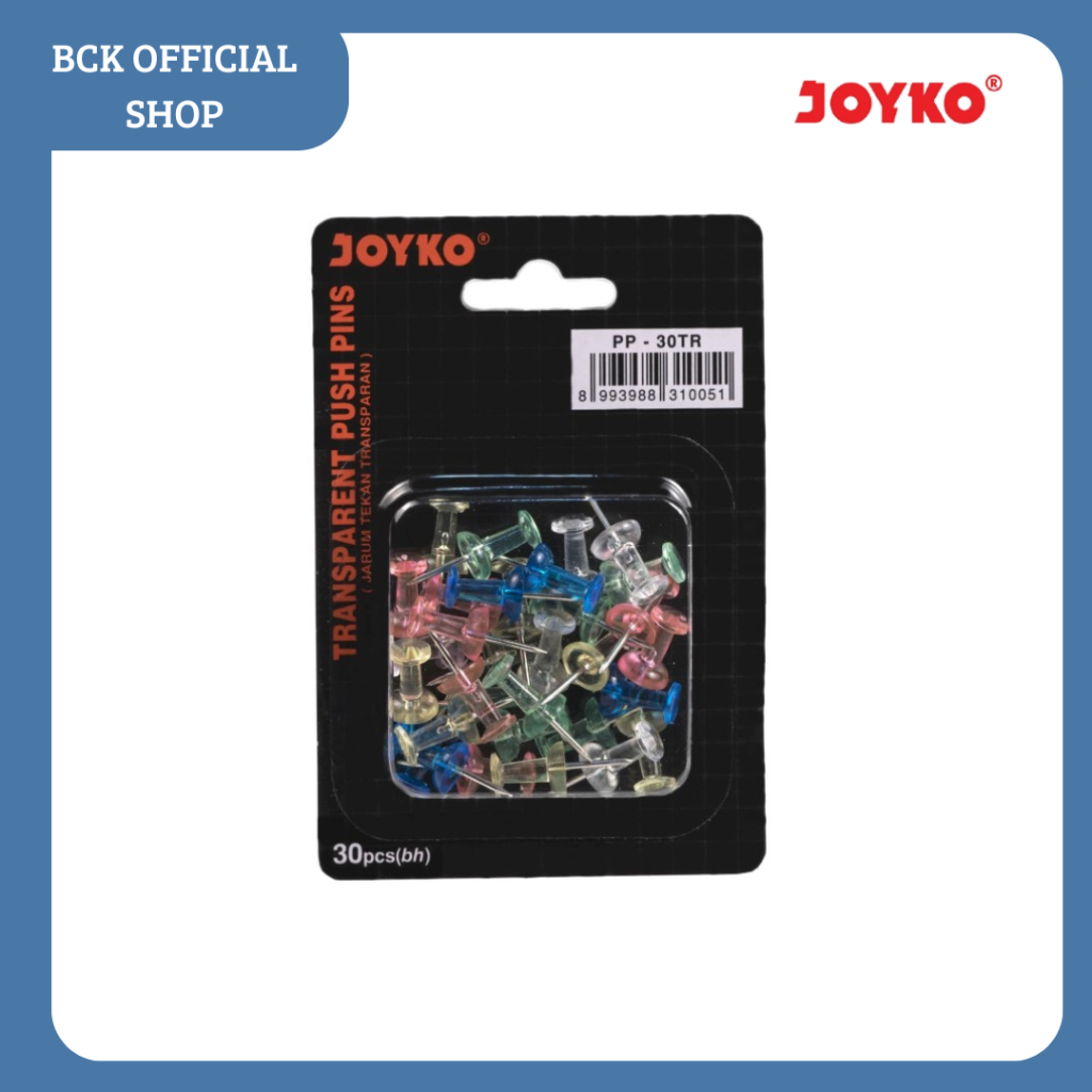 Jual Push Pin / Jarum Tekan / Paku Pin Joyko PP-30TR (SET) | Shopee ...
