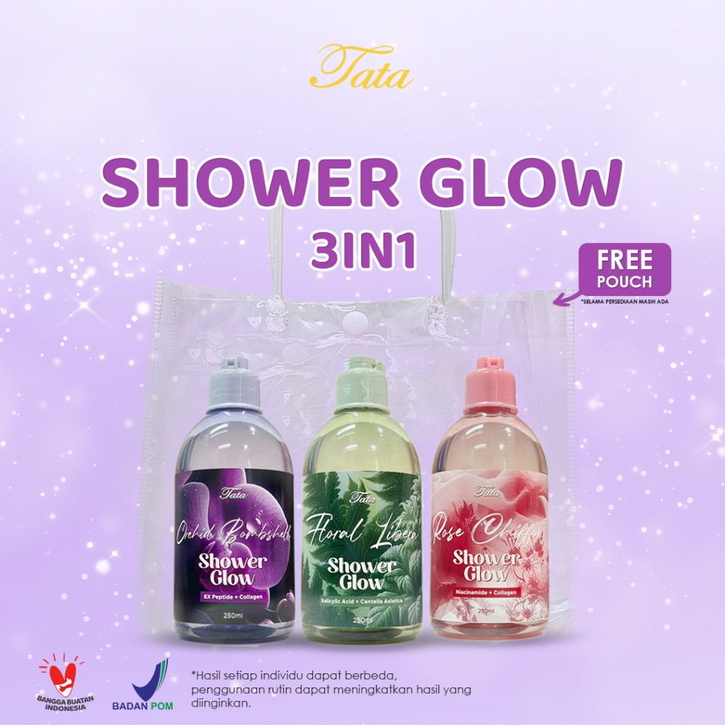 Jual Tata Paket Shower Glow 3 in 1 free pouch | Shopee Indonesia