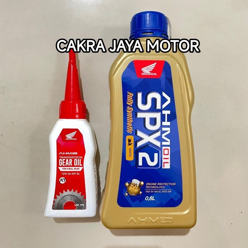 Jual Paket Hemat Oli AHM SPX2 0.8L + Oli Gardan AHM Gear 120ml | Shopee ... Jual Paket Hemat Oli AHM SPX2 0.8L + Oli Gardan AHM Gear 120ml | Shopee ...