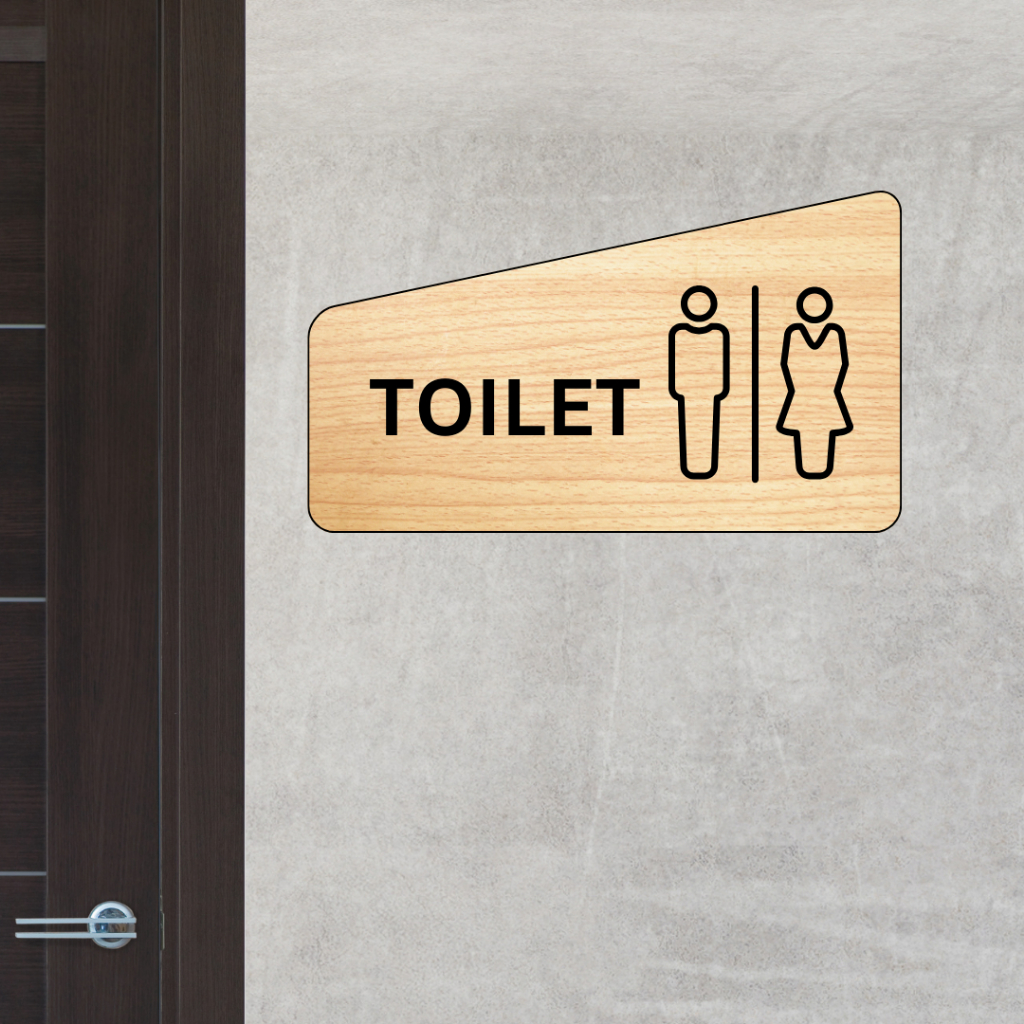 Jual SIGN BOARD TOILET KAYU PAPAN TANDA NAMA PETUNJUK ESTETIK | Shopee ...