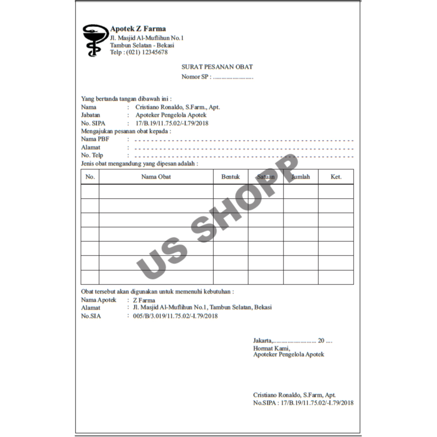 Jual MURAH! SURAT PESANAN/SPOOT/SP PREKURSOR CUSTOM 2 RANGKAP/PLY ...