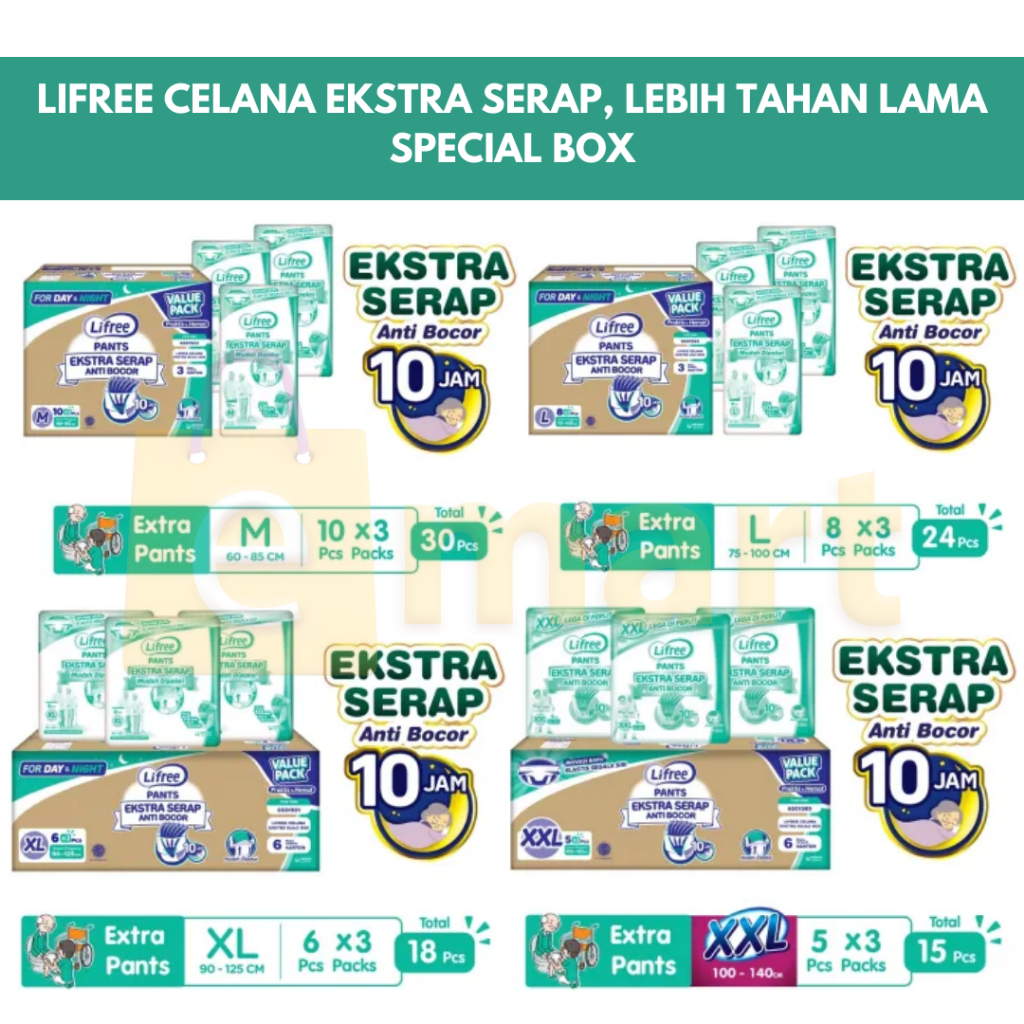 Jual LIFREE POPOK CELANA EKSTRA SERAP M/L/XL/XXL- Karton Isi 3 Pack (Economic Box ~ Kemasan ...