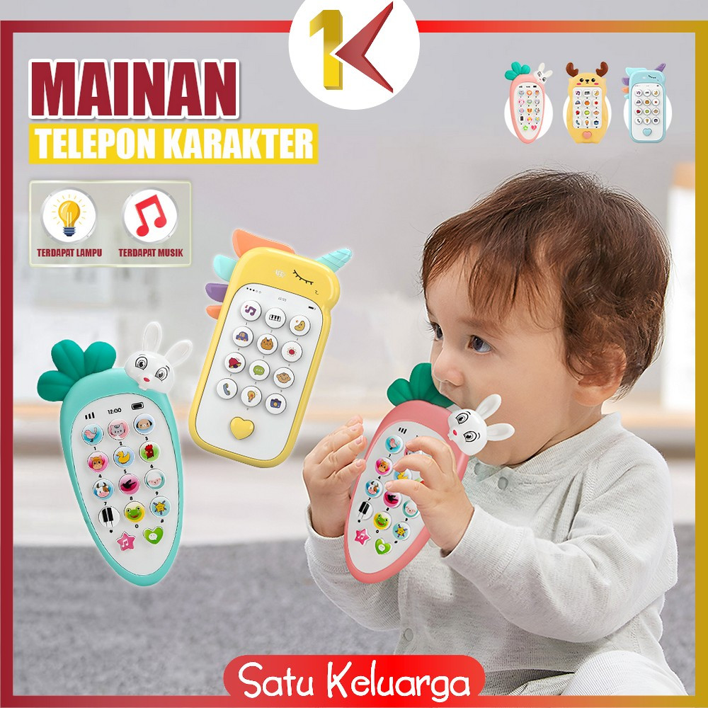 Jual SK-M340 Mainan Handphone Bayi Karakter Animal Sayur ada Lampu ...