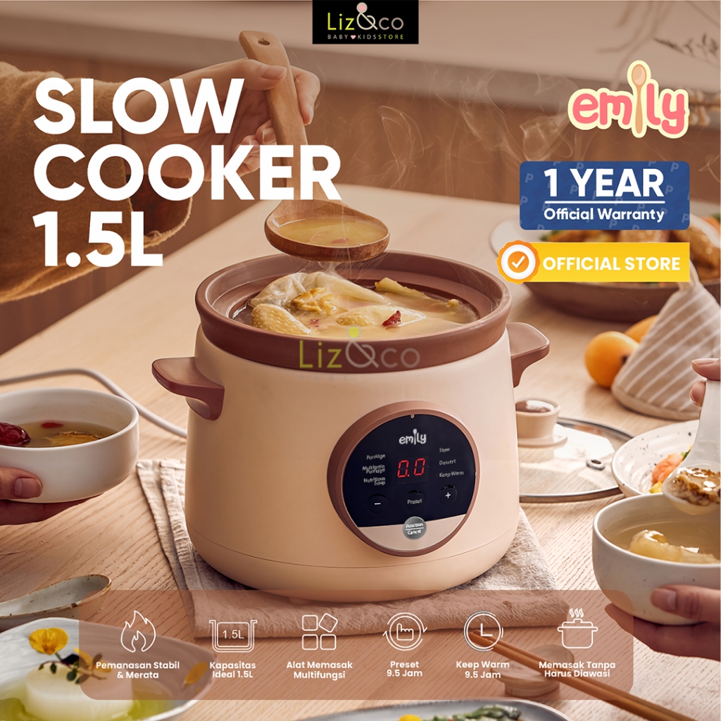 Jual Emily Slow Cooker Claypot 1.5L ESC-39008 - Baby & Family Food ...