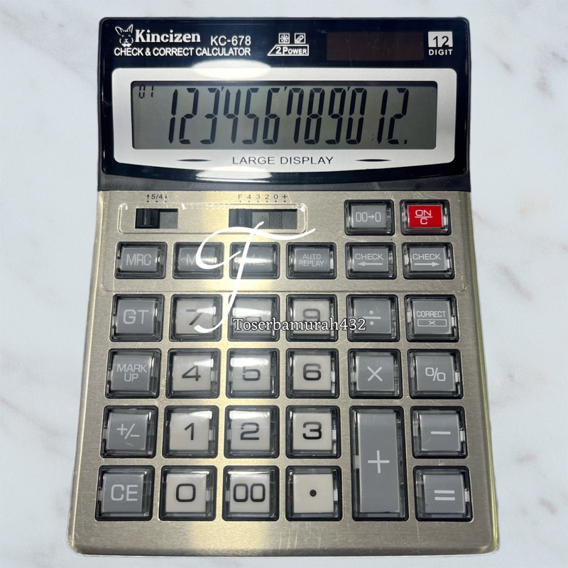 Jual Kalkulator KC 678 CT 718 Kalkulator dagang 12 Digit baterai AA ...