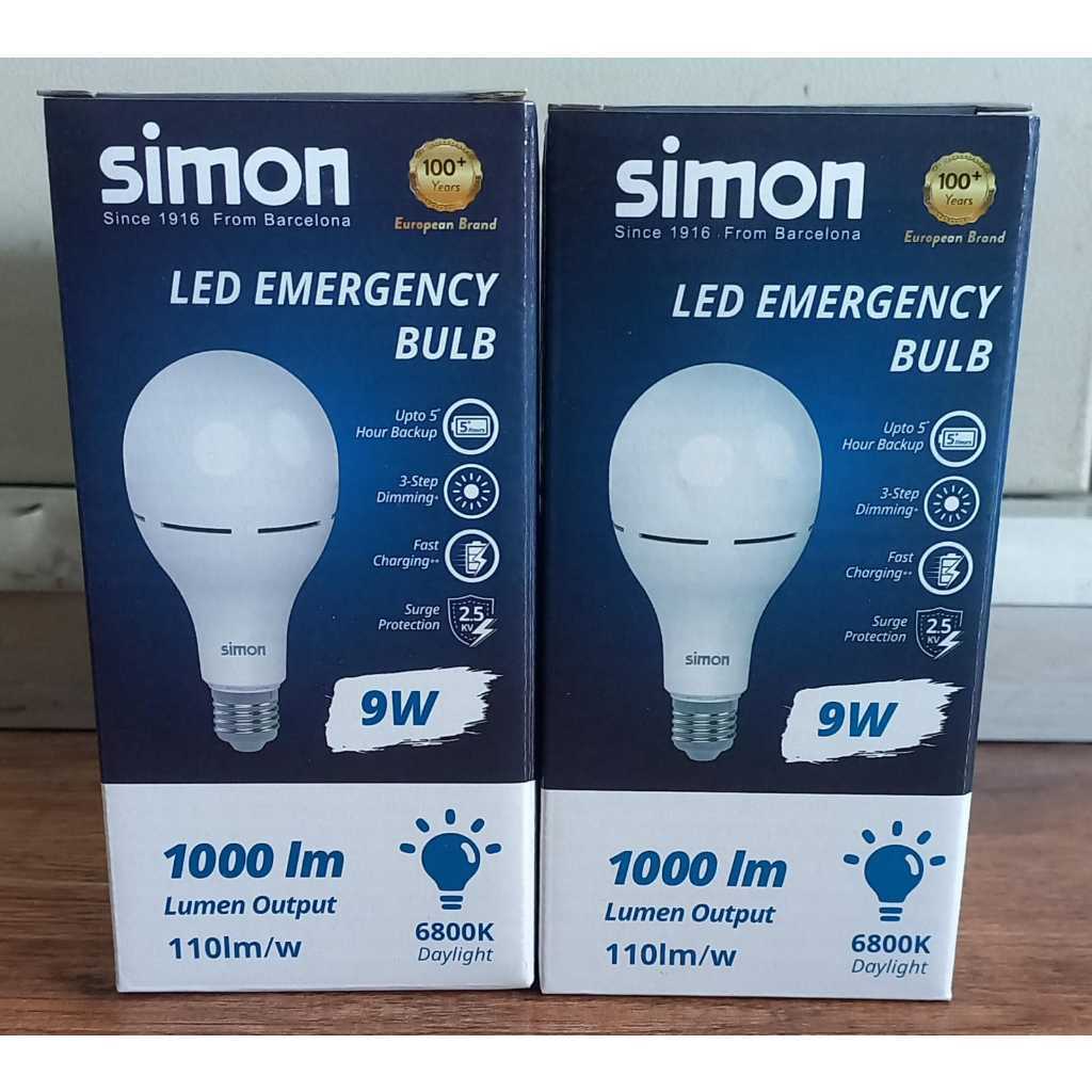 Jual LAMPU EMERGENCY 9 WATT MERK SIMON | Shopee Indonesia