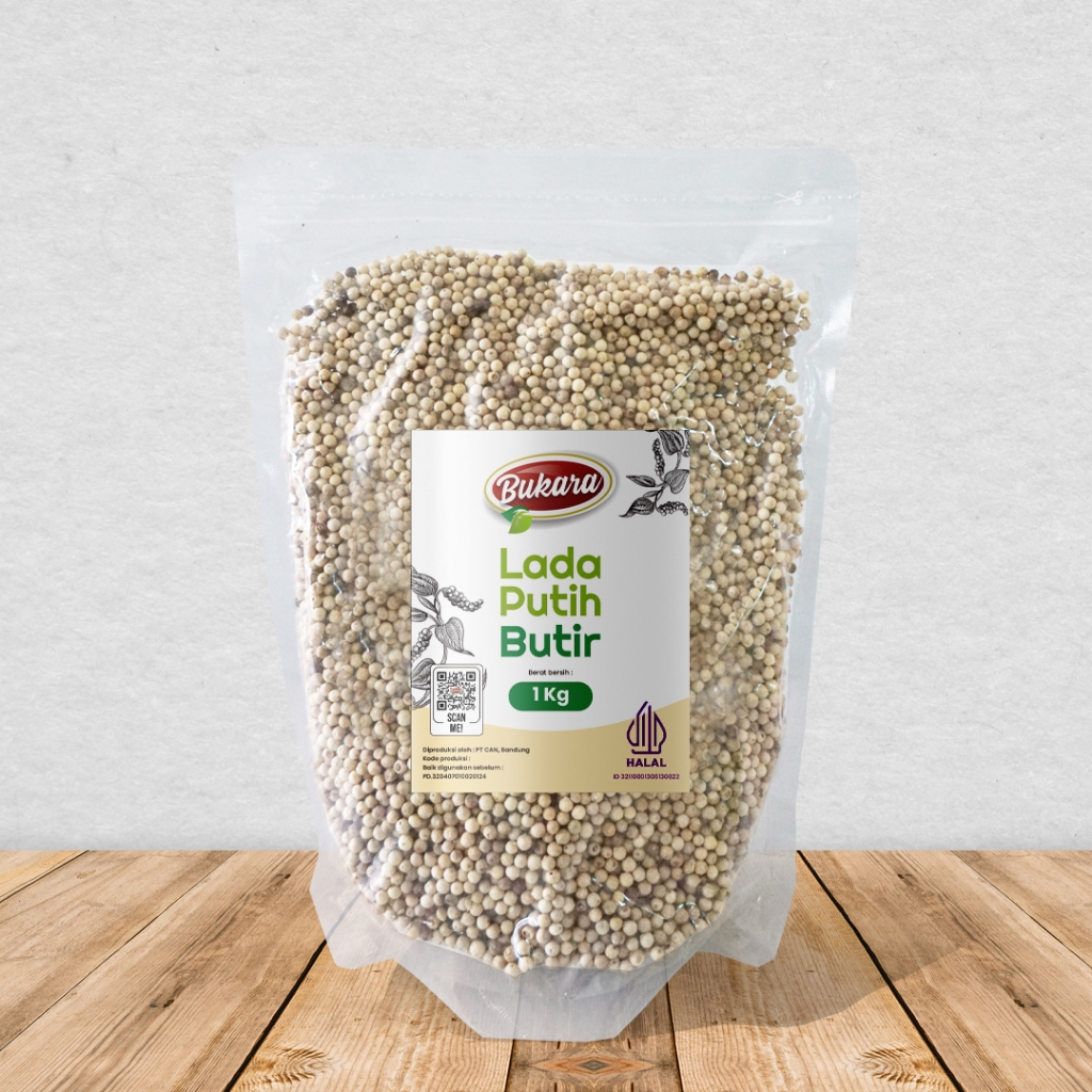 Jual Lada Putih Butir 1.000 gram/ Merica Putih Butir Premium Quality ...