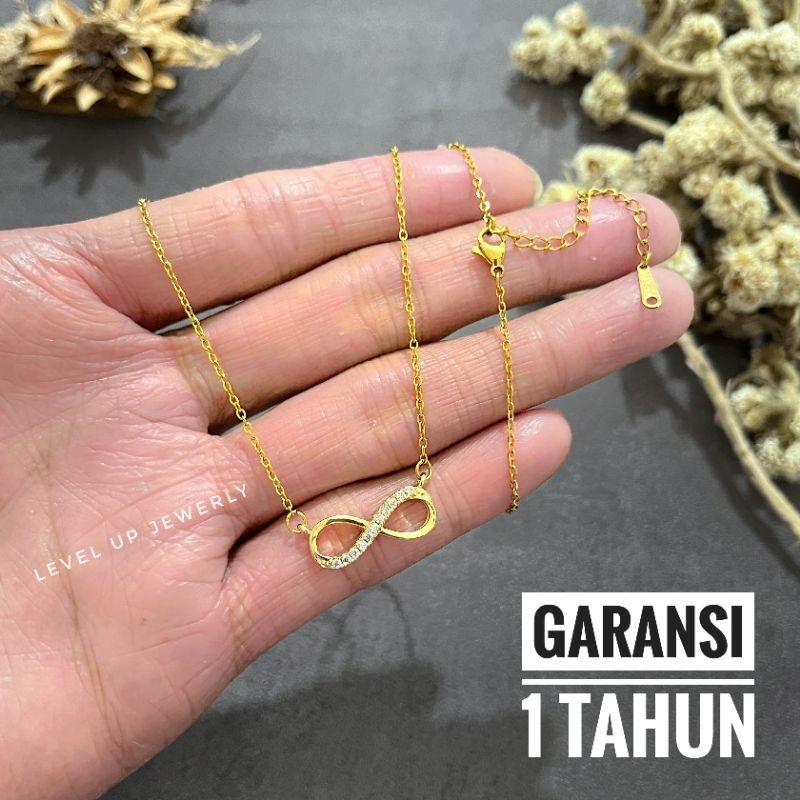 Jual Kalung Wanita Liontin Motif Infinity | Garansi 1 Tahun | Anti ...