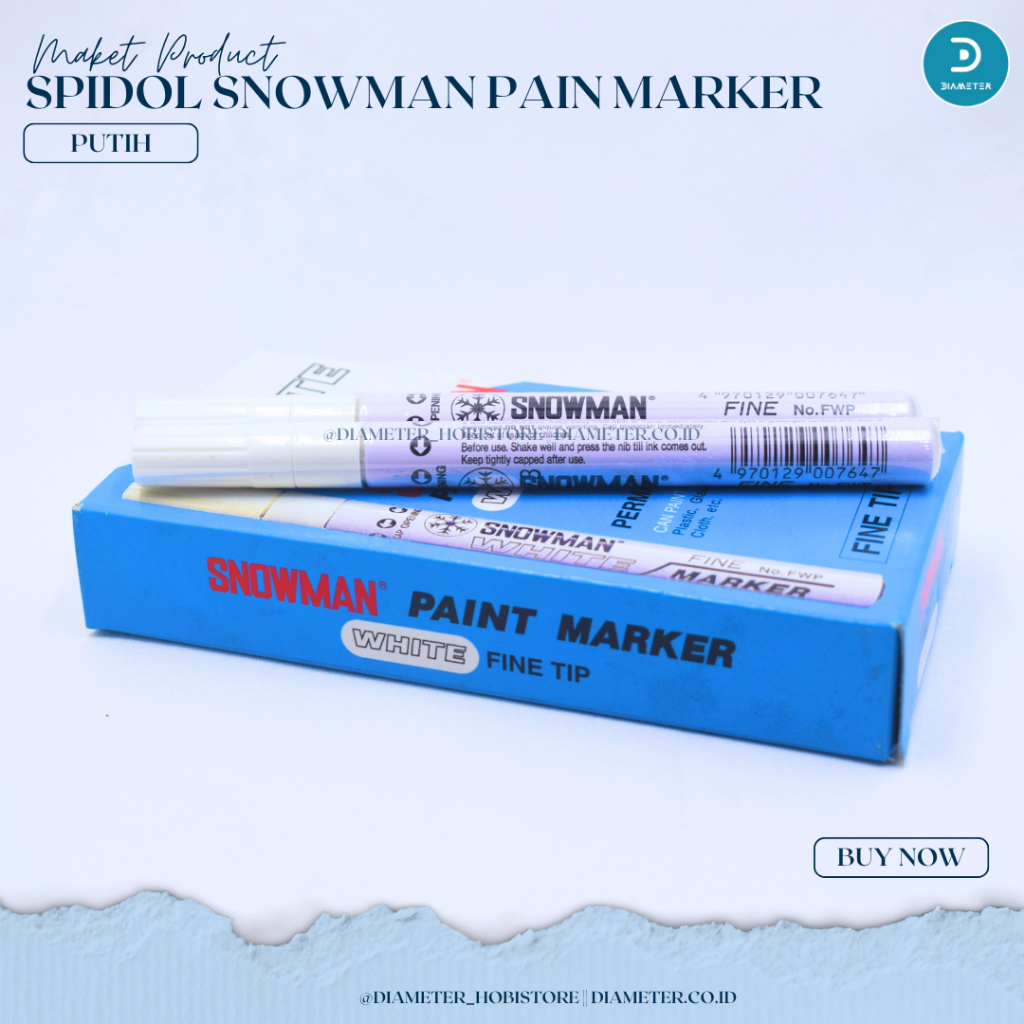 Jual SNOWMAN KECIL - Spidol Paint Maker Fine Tip warna GOLD/SILVER ...