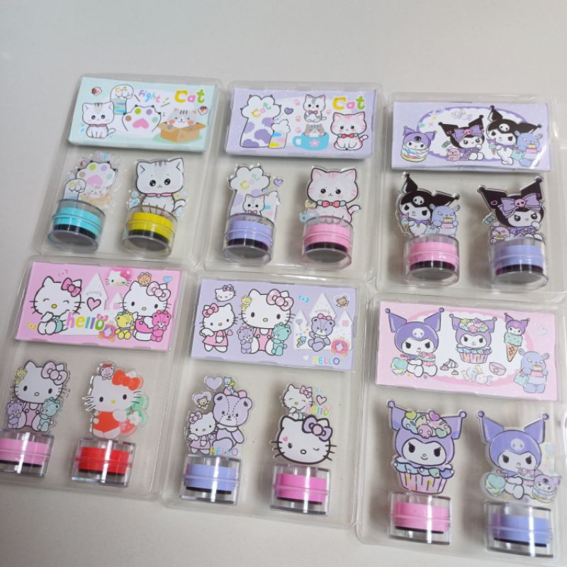 Jual Mainan stempel 2in1 sanrio kucing hello kitty kuromi | Shopee ...