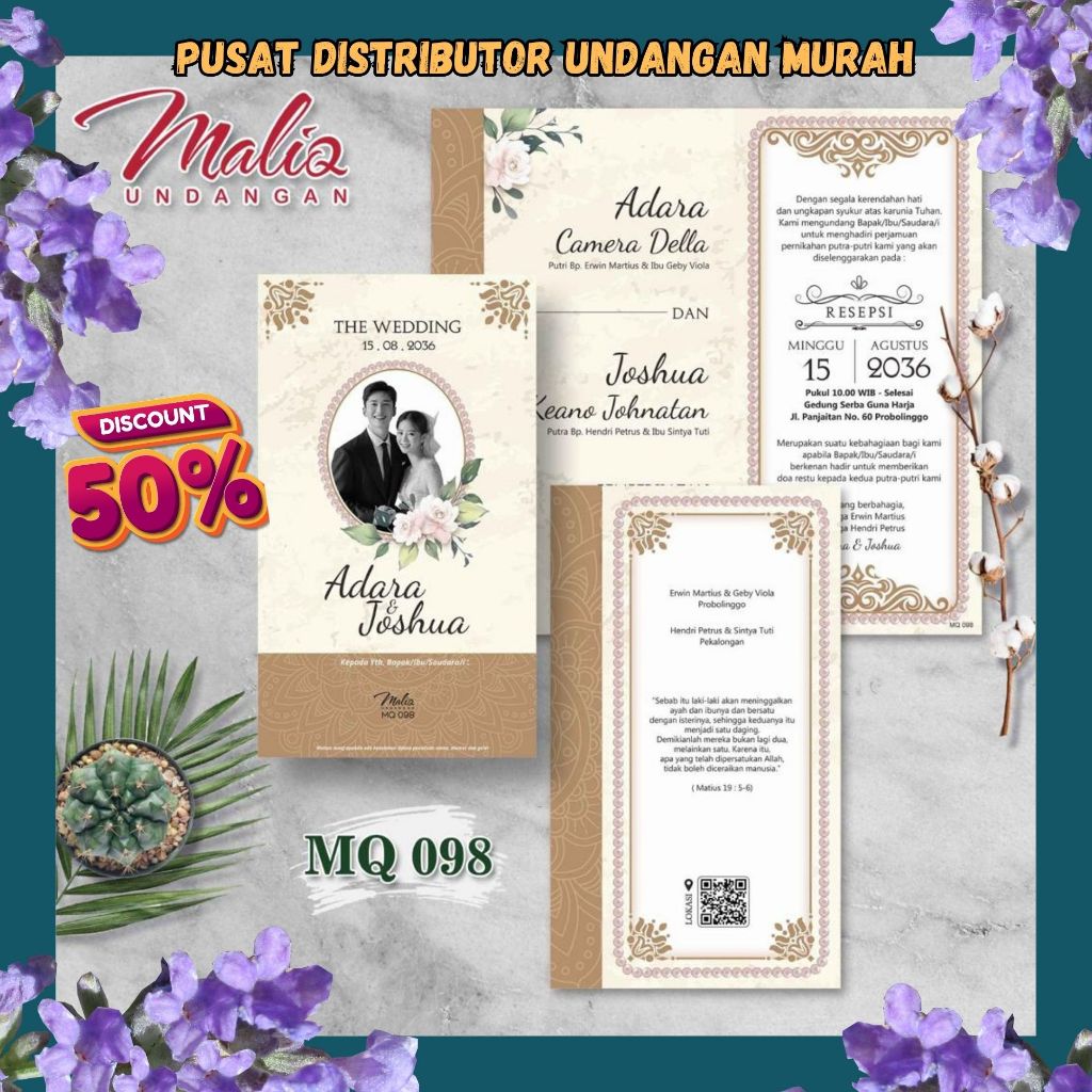 Jual Blangko Undangan Maliq 98 | Blangko Undangan Murah | Blangko Undangan|Blangko Kosong ...