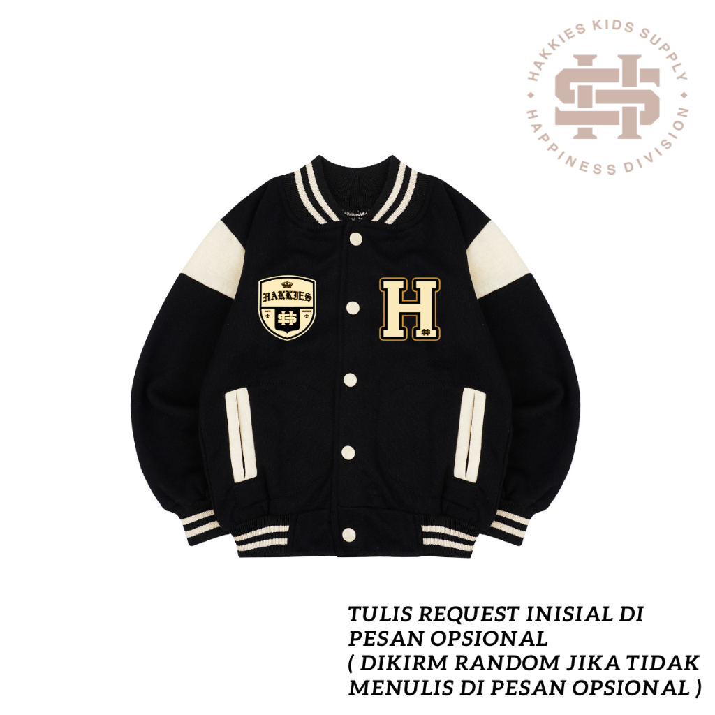 Jual HAKKIES Varsity Jacket Vintage Anak Inisial A-Z Laki Laki ...