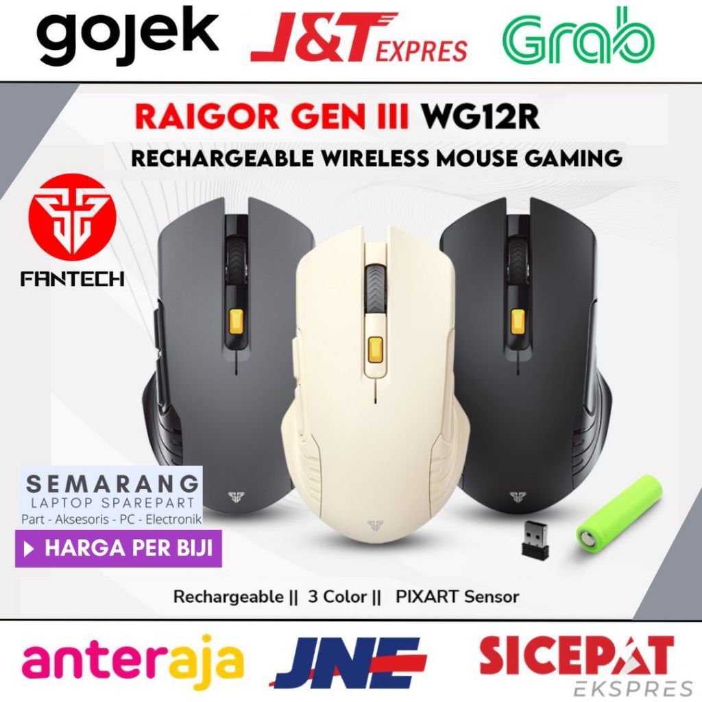 Jual FANTECH RAIGOR III WG12R Rechargeable Mouse Wireless Gaming Bisa ...