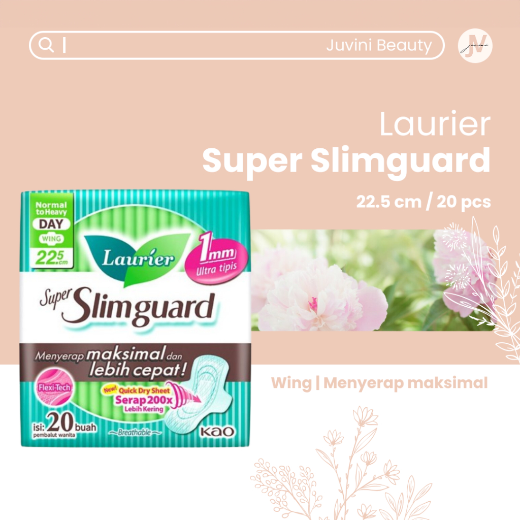 Jual Laurier Super Slimguard Pembalut Softex Wing Sayap 22,5 cm isi 20 ...