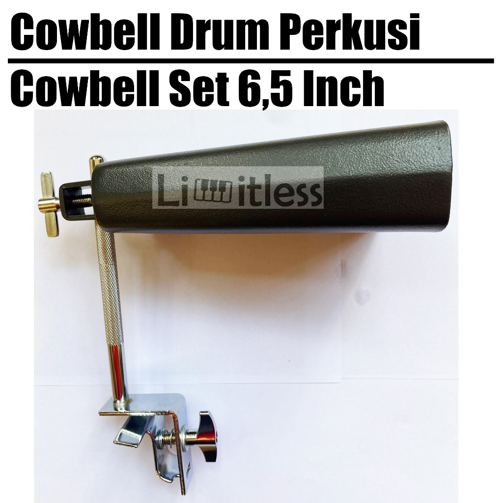 Jual Cowbell Drum Perkusi 6,5 Inch dan Stand Holder Cowbell Drum Set ...