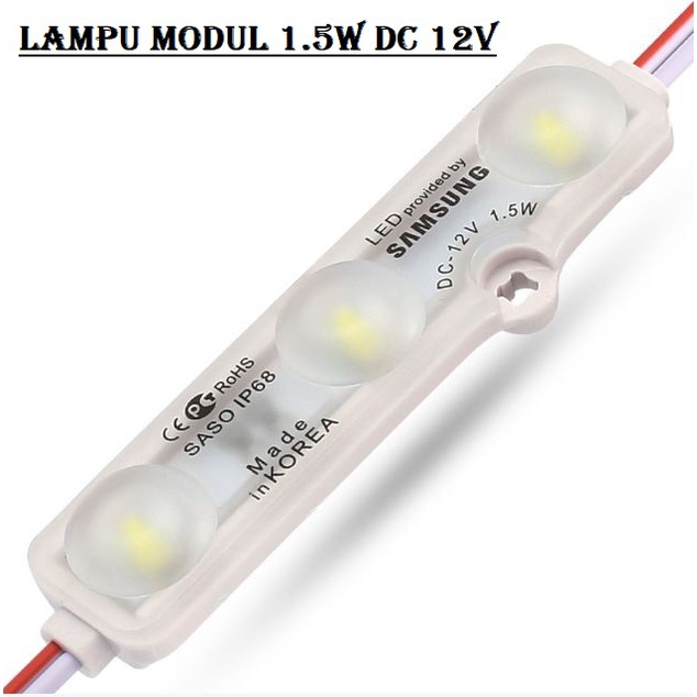 Jual SAMSUNG Lampu Modul LED 5730 SMD 12v DC 3 Mata 12 v volt Module (6615) | Shopee Indonesia
